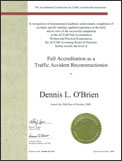 OBrien-ACTAR-Certificate | MCDEVITT & ASSOCIATION